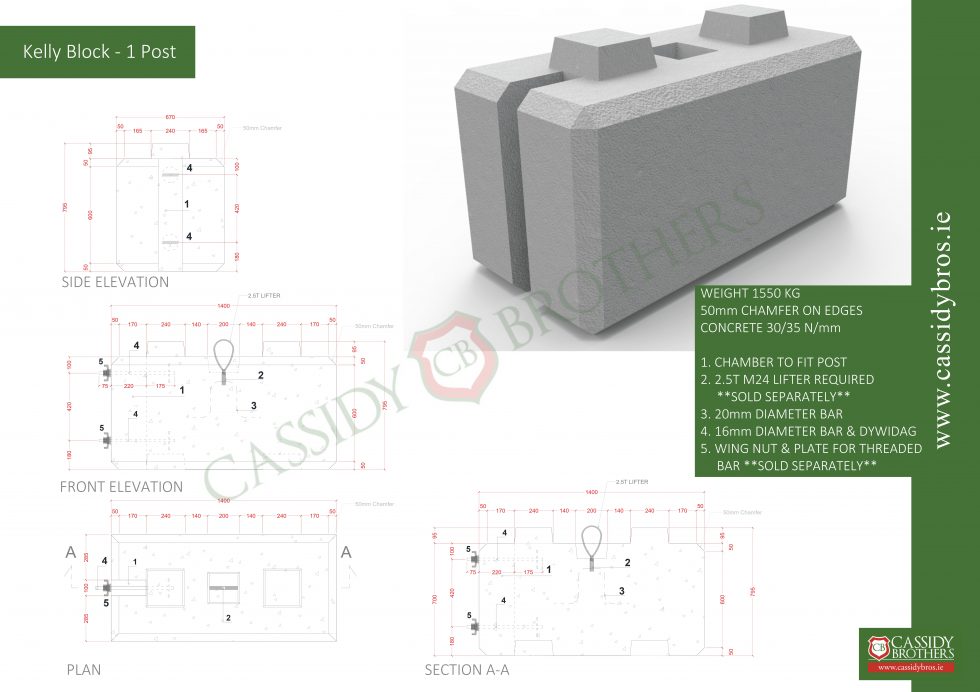 Kelly Blocks | Kentledge Blocks | Concrete Lego Blocks - Cassidy Brothers